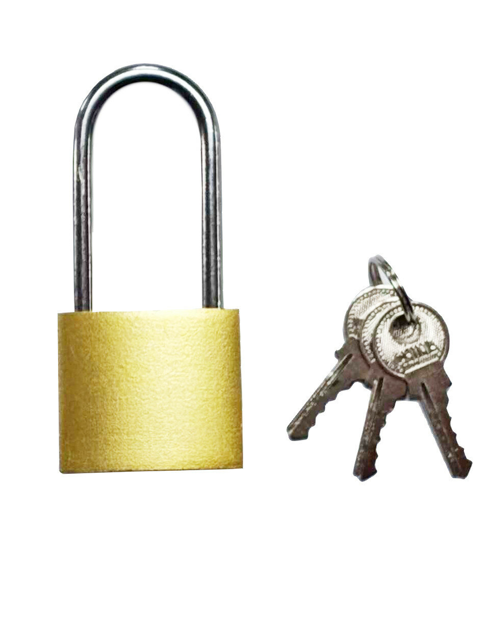 Замок навесной UGO LOKS для сейфов, шкафов, дверей, латунь, 37 мм, длинная дужка