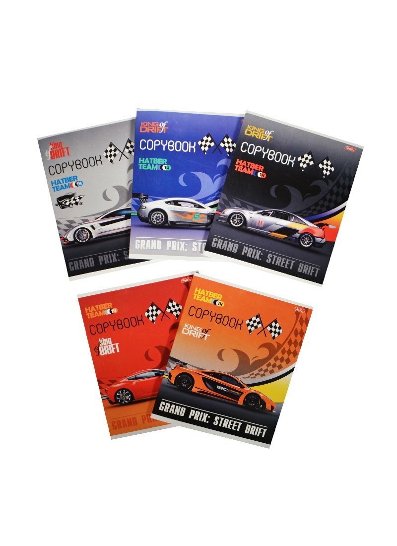 Тетрадь в линейку Hatber, Auto, 48 листов, в ассортименте