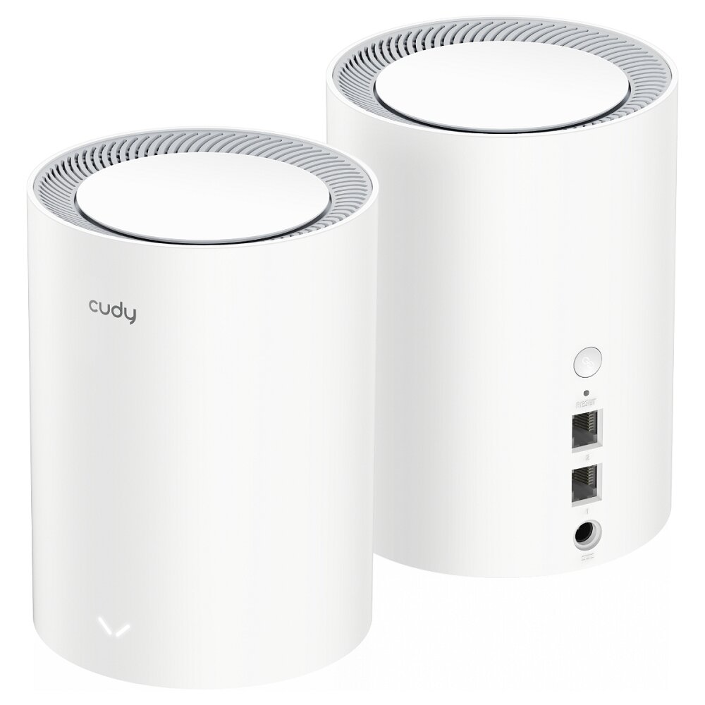 Бесшовный Mesh роутер Cudy M3000(2-PACK) AX3000 10/100/1000/2500BASE-T, белый (упак:2шт)