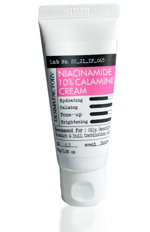 Derma Factory успокаивающий крем для лица Niacinamide 10% Calamine Cream 30 мл.