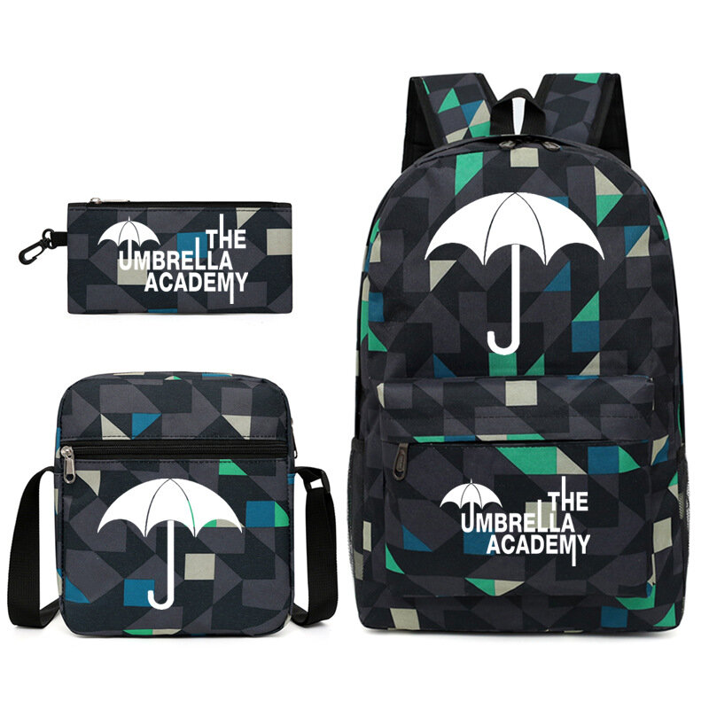 Американская драма TVtheumbrellaacademy Umbrella Academy рюкзак для школьников средней школы дорожный рюкзак набор из трех предметов