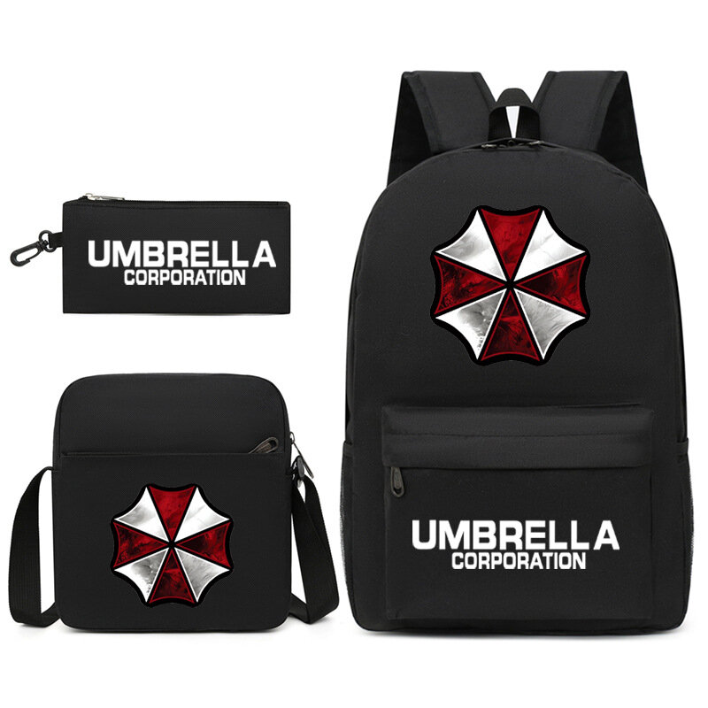 Рюкзак Resident Evil, школьный сезон, студенческая сумка для ручек, сумка через плечо, школьная сумка, набор из трех предметов