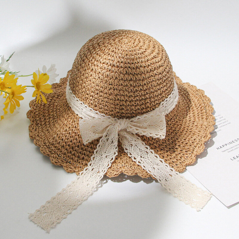 Соломенная шляпа из рафии, женская летняя шляпа от солнца, морская солнцезащитная пляжная шляпа с большими полями, японская тканая шляпа от солнца, оптовая продажа