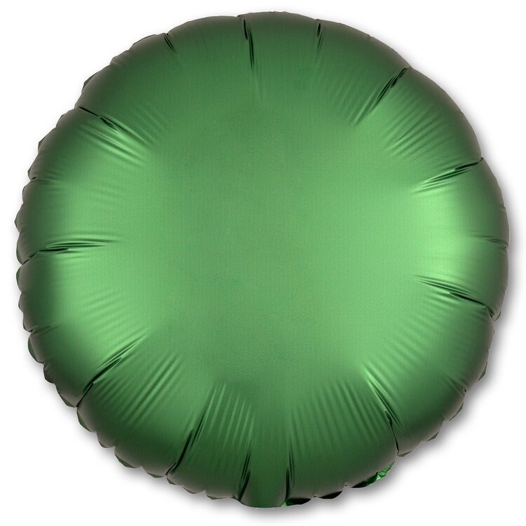 Воздушный шар Anagram без рисунка, круг 18" Сатин Emerald