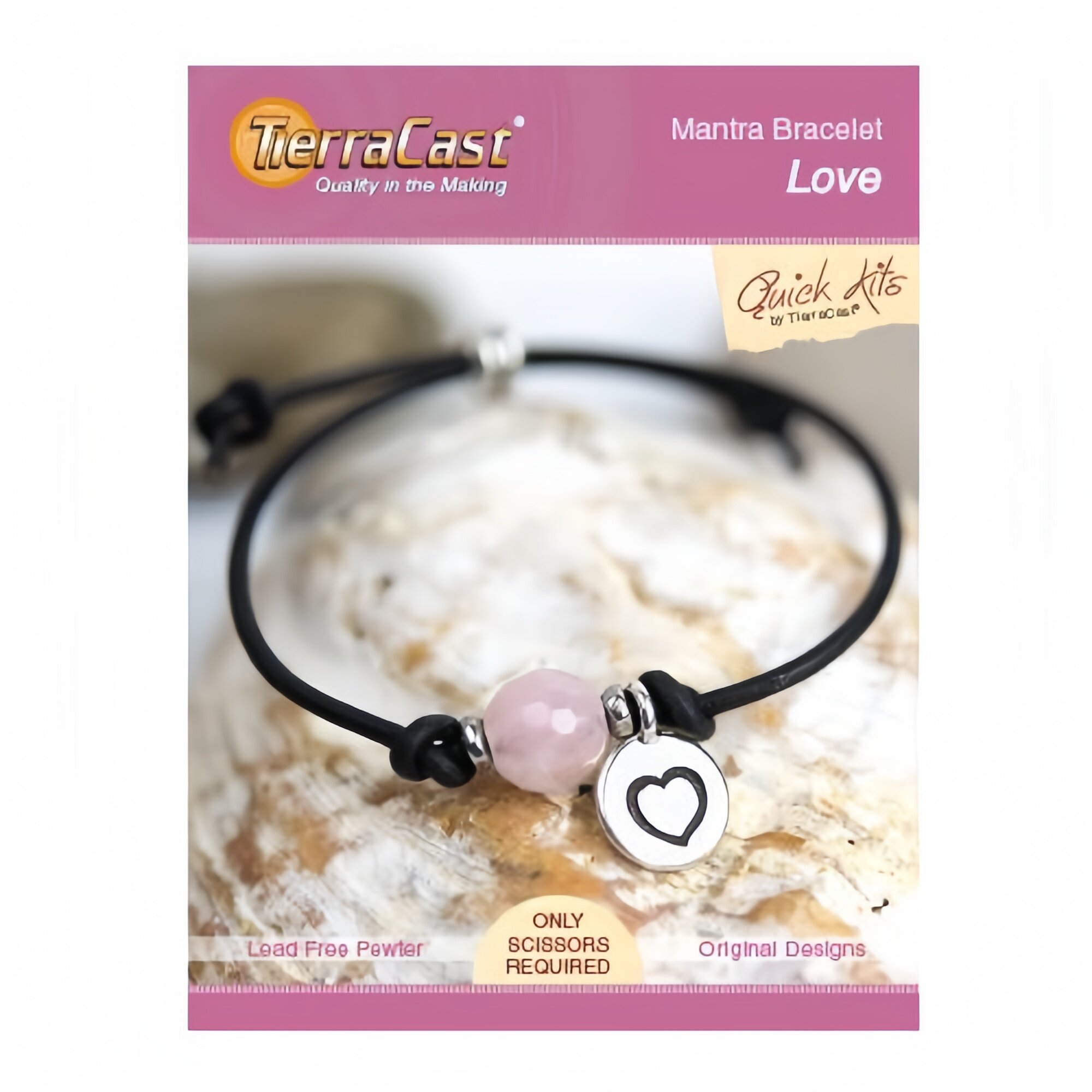 Набор для сборки украшения, 150-230мм, TierraCast, браслет Love, посеребренный, 1 шт.