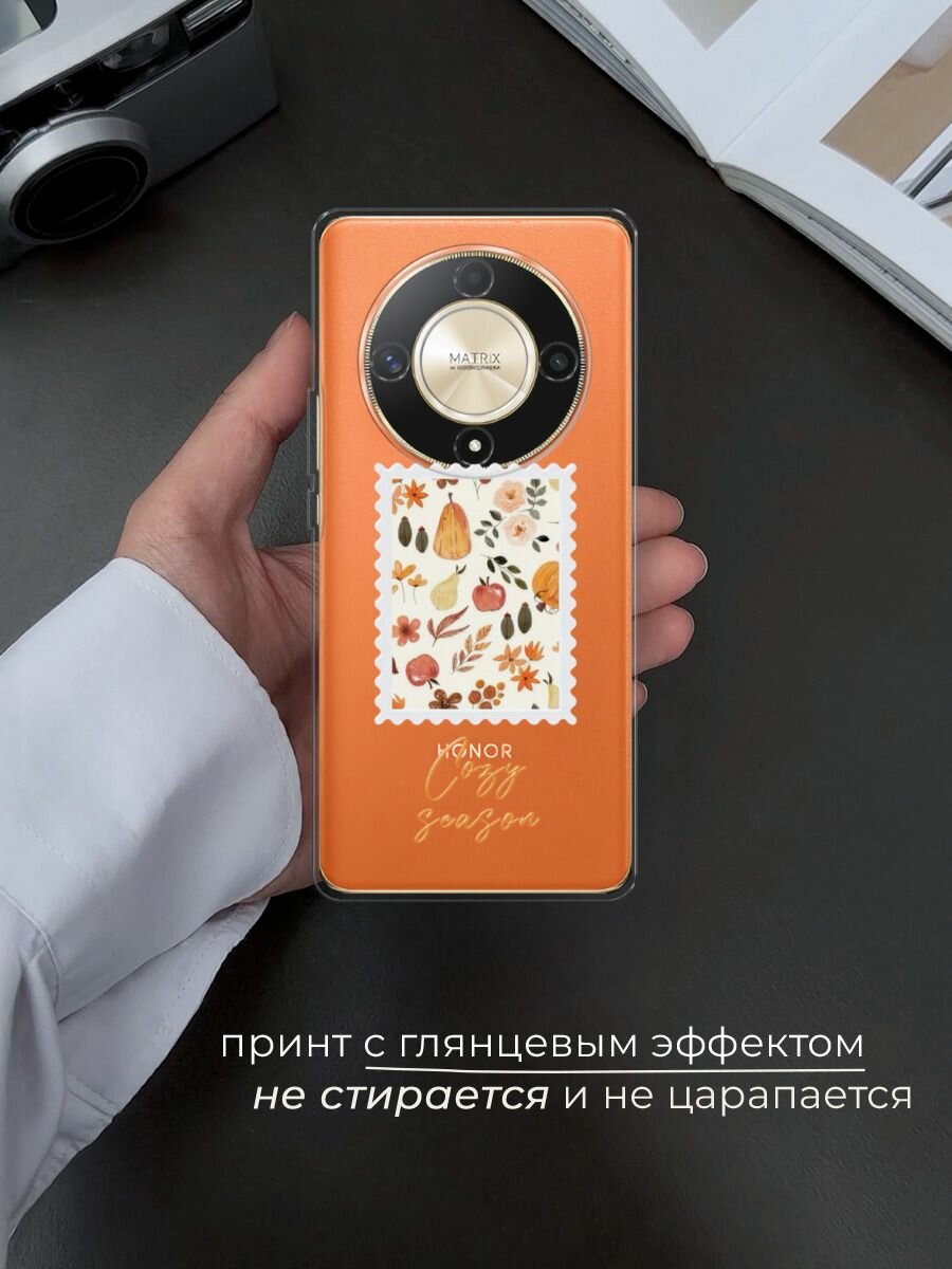 Силиконовый чехол на Honor X9b / Хонор X9B с принтом Уютный сезон — фото 1