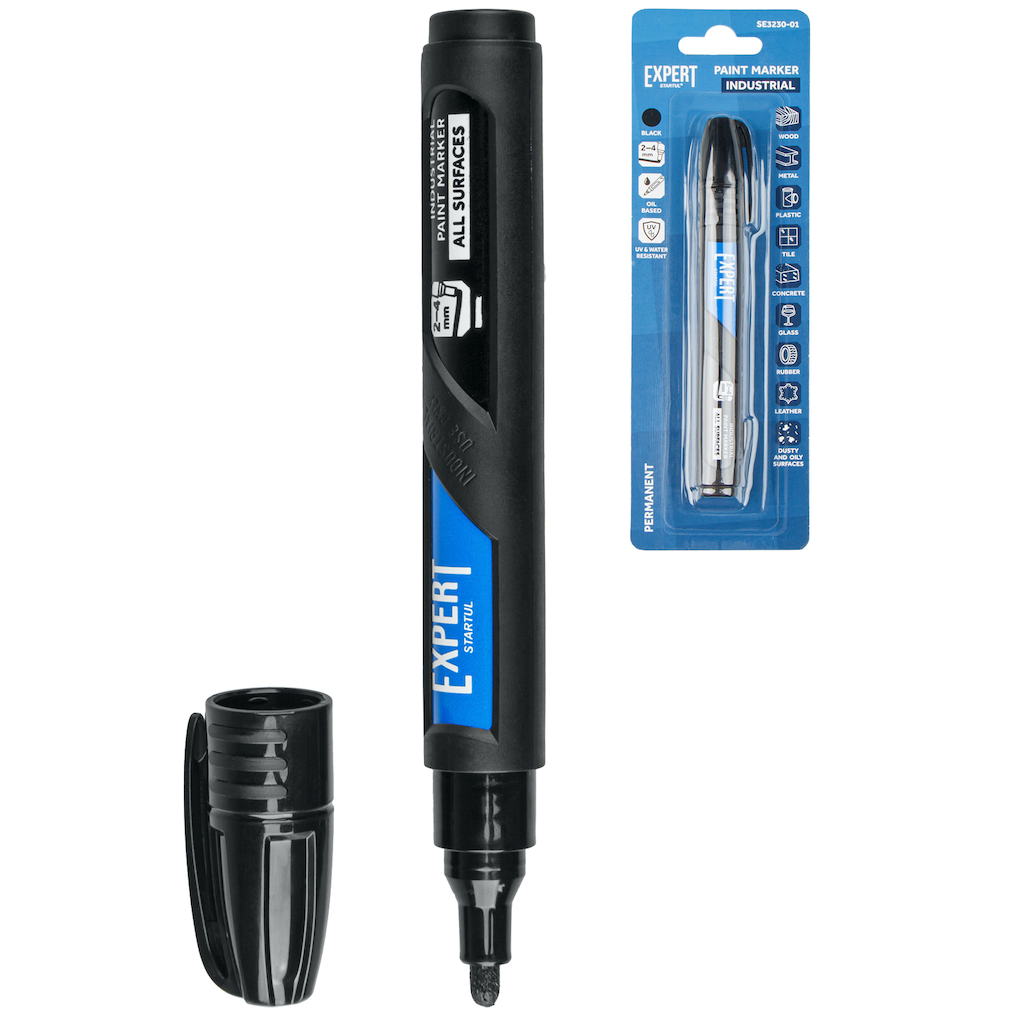 Маркер перманентный черный строительный EXPERT STARTUL (SE3230-01)