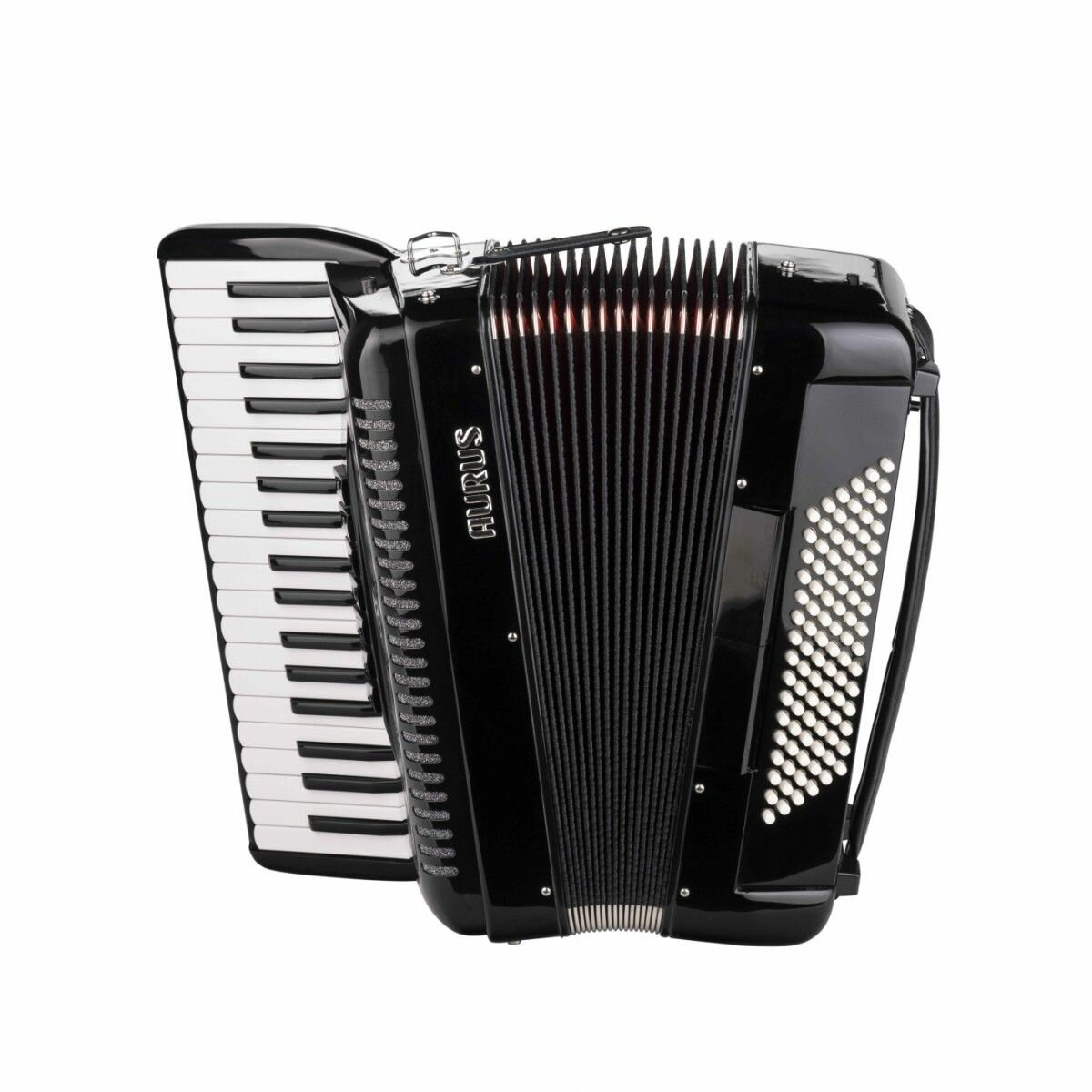 JH2017D-BLACK Аккордеон 37/96/7+2, черный, с футляром, Aurus