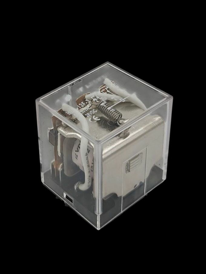 Реле электромагнитное DC 12в, 10а, 3PDT, 31*27.5*36мм, Helishun HF13F/012-3Z1 (HLS-13F-3-DC12V)