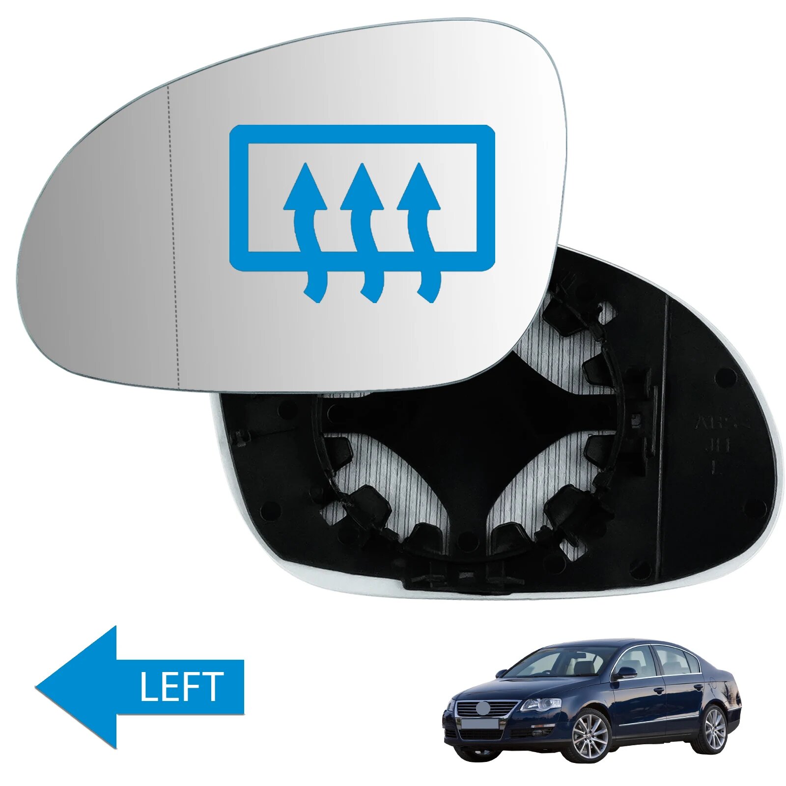 Зеркало Заднего Вида Левое С Подогревом, Выпуклое, Для VW Passat 3C B6, Golf 5, Sharan 7M, Jetta 3, В Сборе
