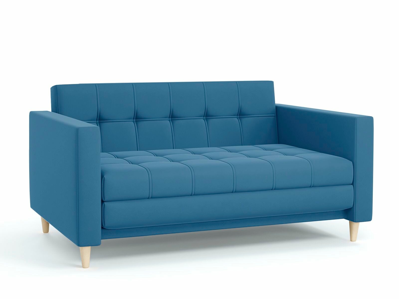 Диван - кровать Квадро, трехсекционная еврокнижка, 160*85*85, велюр Зара Океан 45