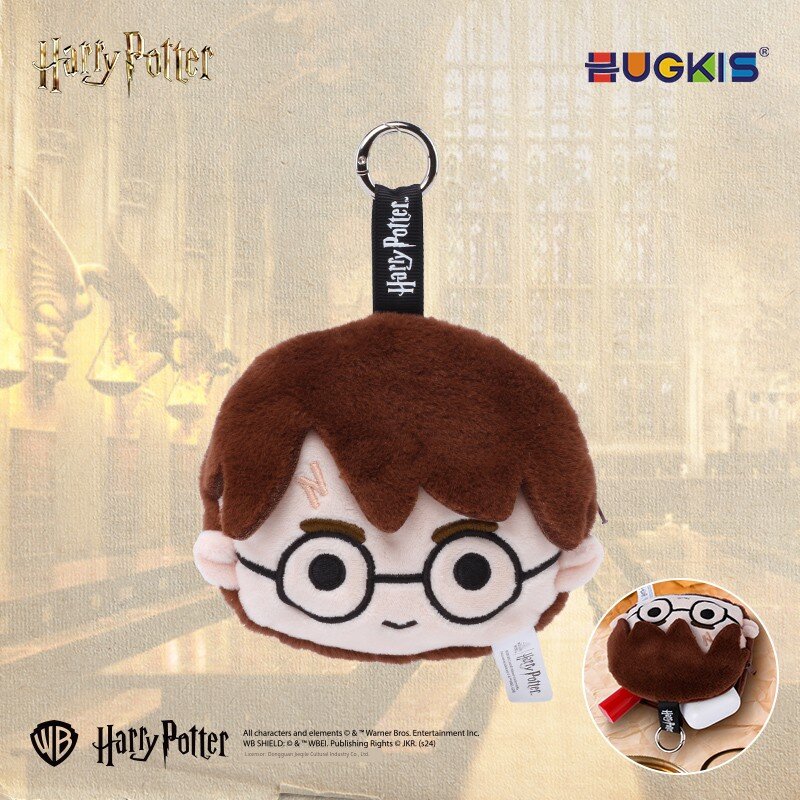 Оригинальная плюшевая сумочка HUGKIS «Гарри Поттер», милый мини-кошелек для монет, подвеска для рюкзака, аксессуар для