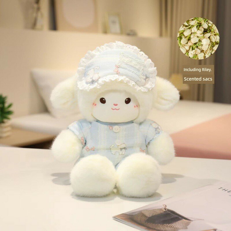 Оригинальная плюшевая игрушка-подушка в виде овечки из молочного флиса, в стиле пижамы, подарок на день рождения для