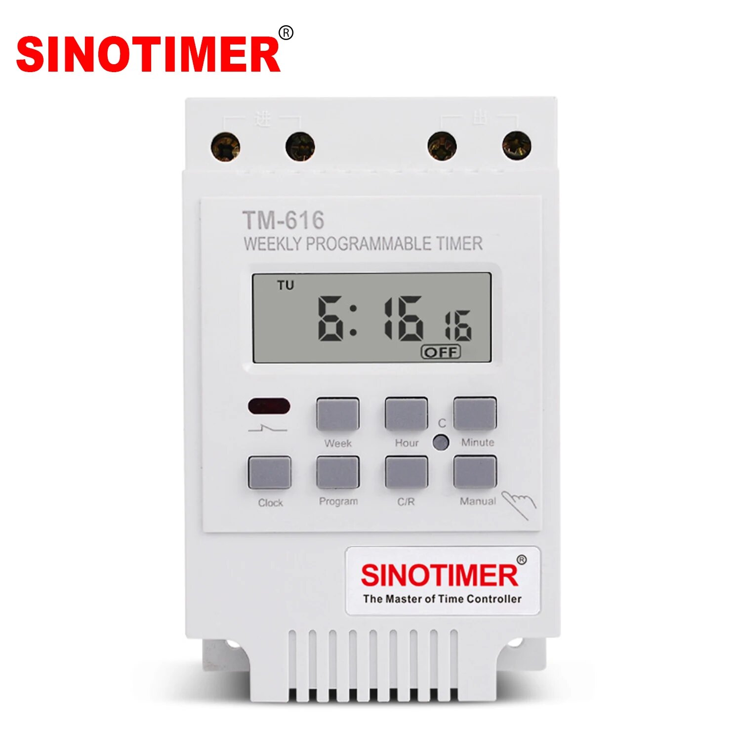 SINOTIMER TM616 Белое цифровое реле времени