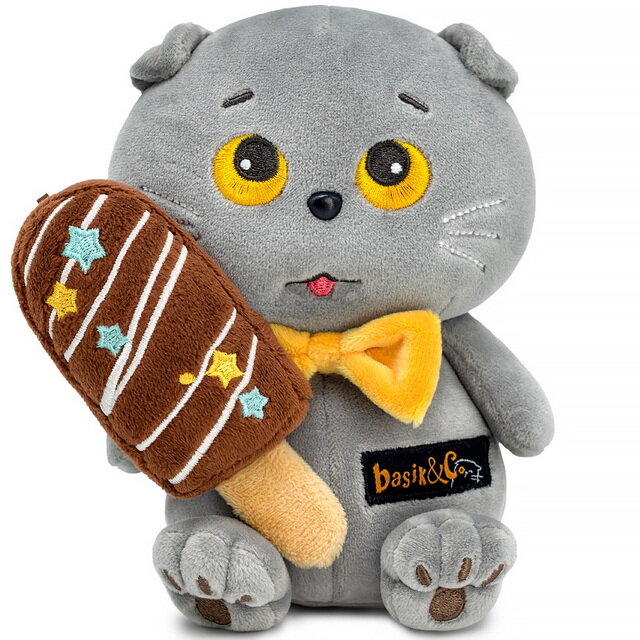 Мягкая игрушка Кот Басик - Эскимо 16 см, коллекция Эмоции, Budi Basa, KsE-003