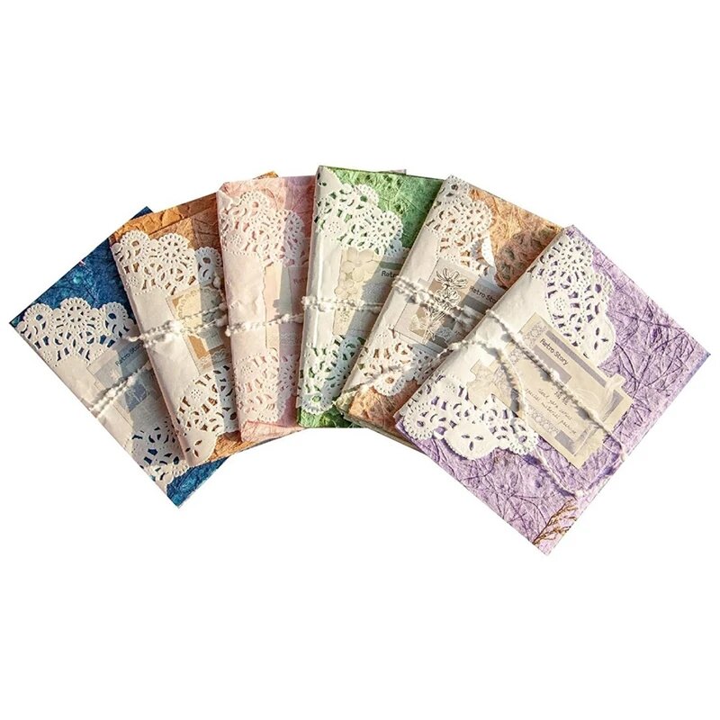 Набор текстурированной бумаги и сетчатой ткани для скрапбукинга