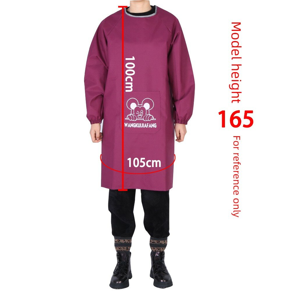 Фартук с длинными рукавами, водонепроницаемый и маслостойкий, рабочая одежда для взрослых мужчин на осень и зиму,