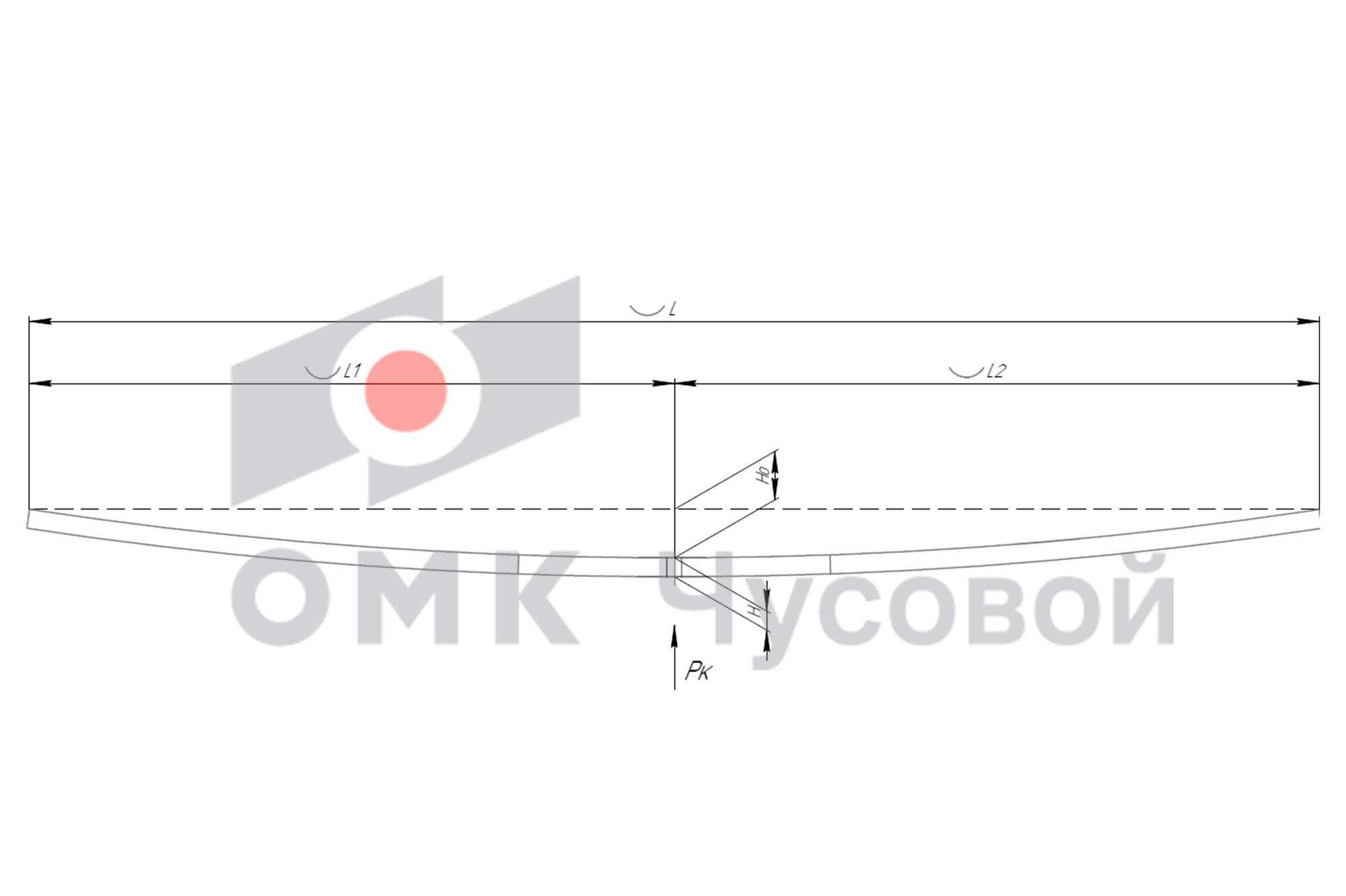 Лист №1 Рессора задняя для Howo 12 листов