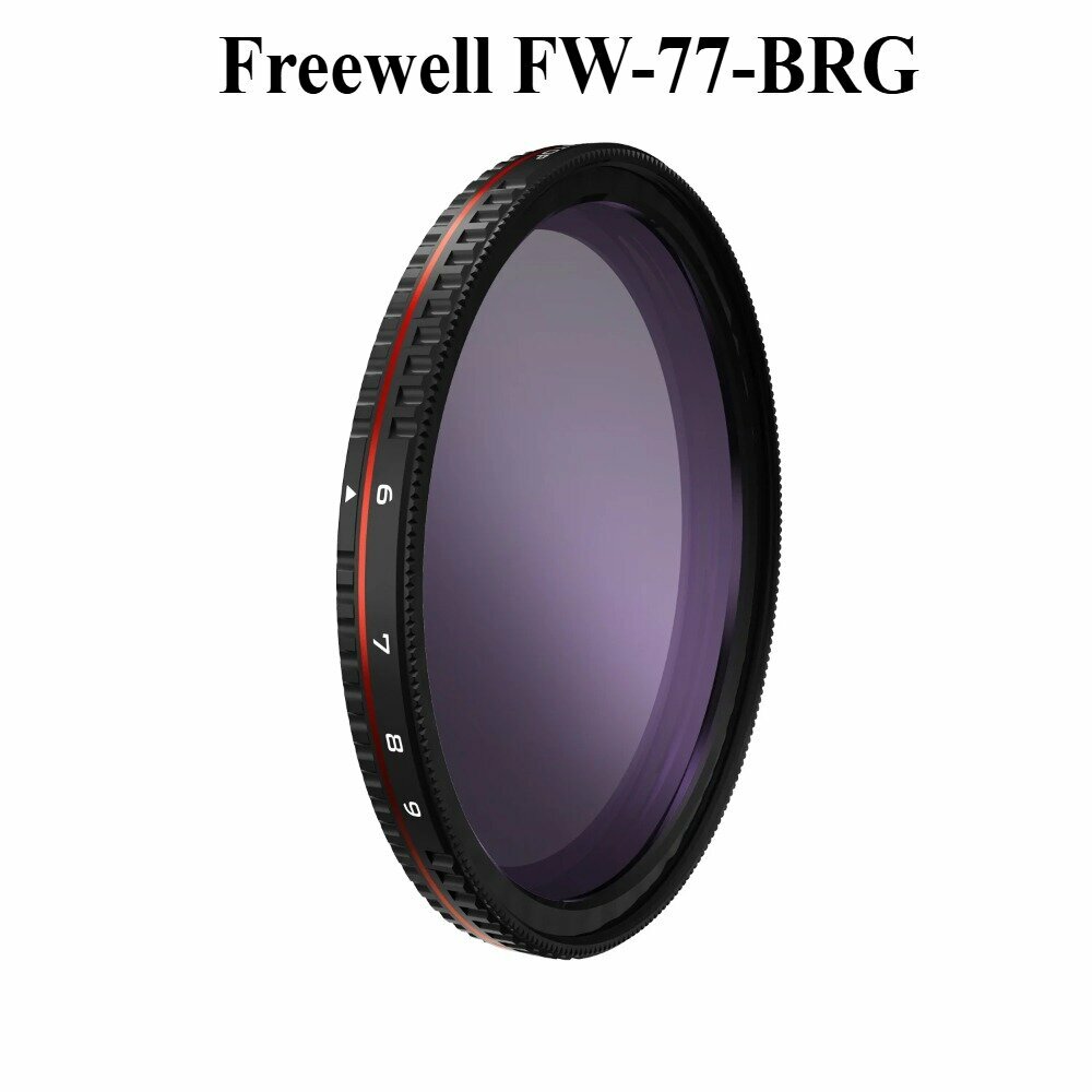 Freewell Hard Stop Variable ND 77mm Threaded 6-9 Остановка Яркий День Регулируемое Затемняющее Зеркало С Резьбой