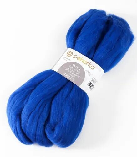 Шерсть для валяния Пехорка тонкая цвет Василёк-26, 50 гр.