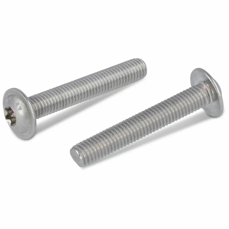 Винт, ISO 7380-2 M6x60/60 мм, А2 полукр. гол. внутр. шестигр. и фланцем, 10 шт