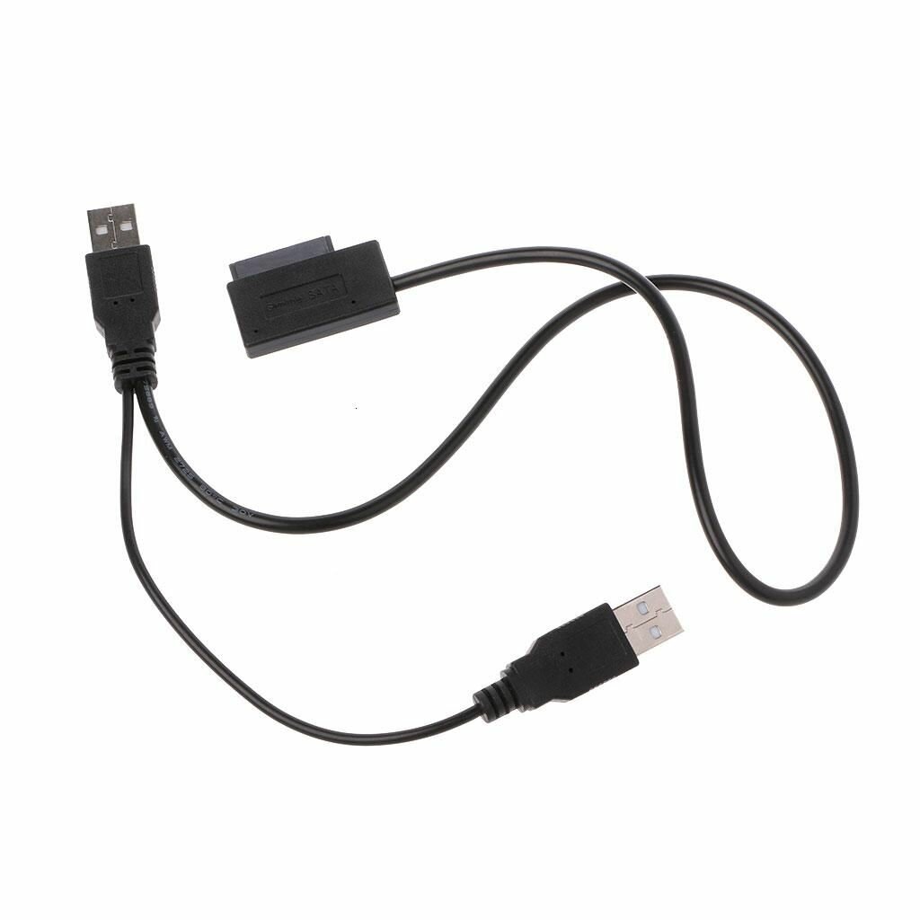 Кабель адаптер USB 2.0 Type A - 13Pin SATA, Черный