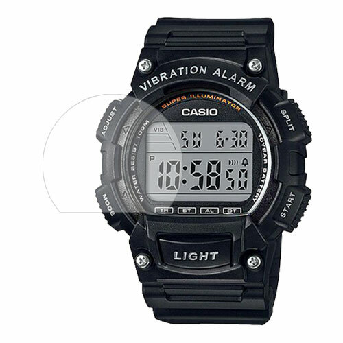 Скрин Мобайл защитный экран для часов Casio W-736H-1AV из гидрогелевая плёнка прозрачная