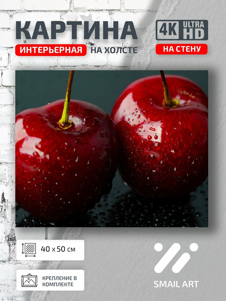 Картина на холсте интерьерная 40 на 50 на стену Капли Macro для студии макро интерьер декор