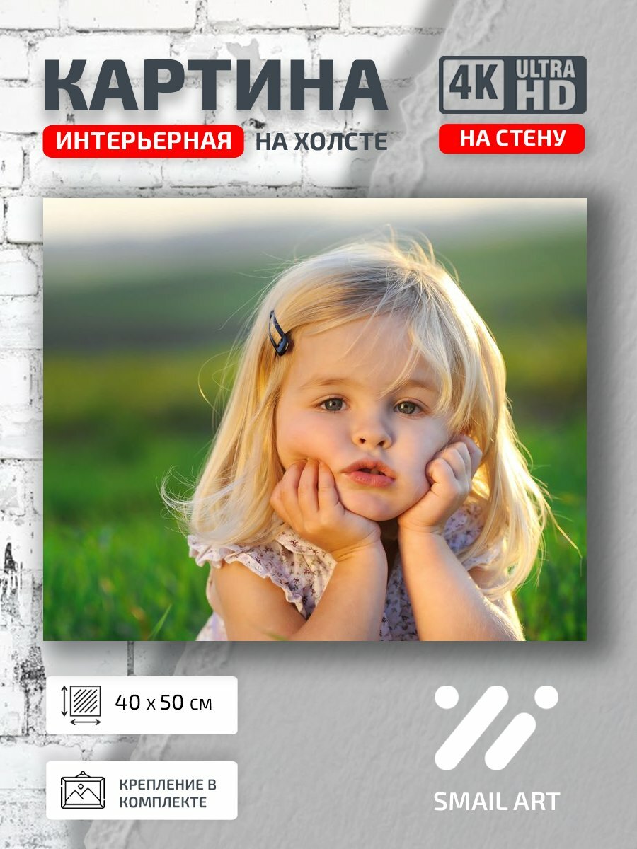 Картина на холсте интерьерная 40 на 50 на стену Лужайке Mood для офиса атмосфера интерьер