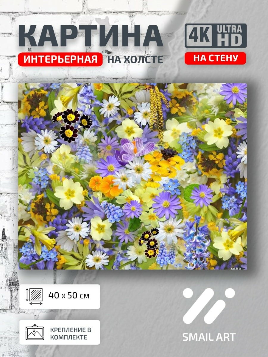 Картина на холсте интерьерная 40 на 50 на стену Красочные Яркие для офиса атмосфера