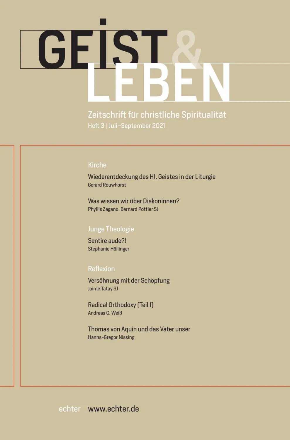 Geist & Leben 3/2021 [Цифровая книга]