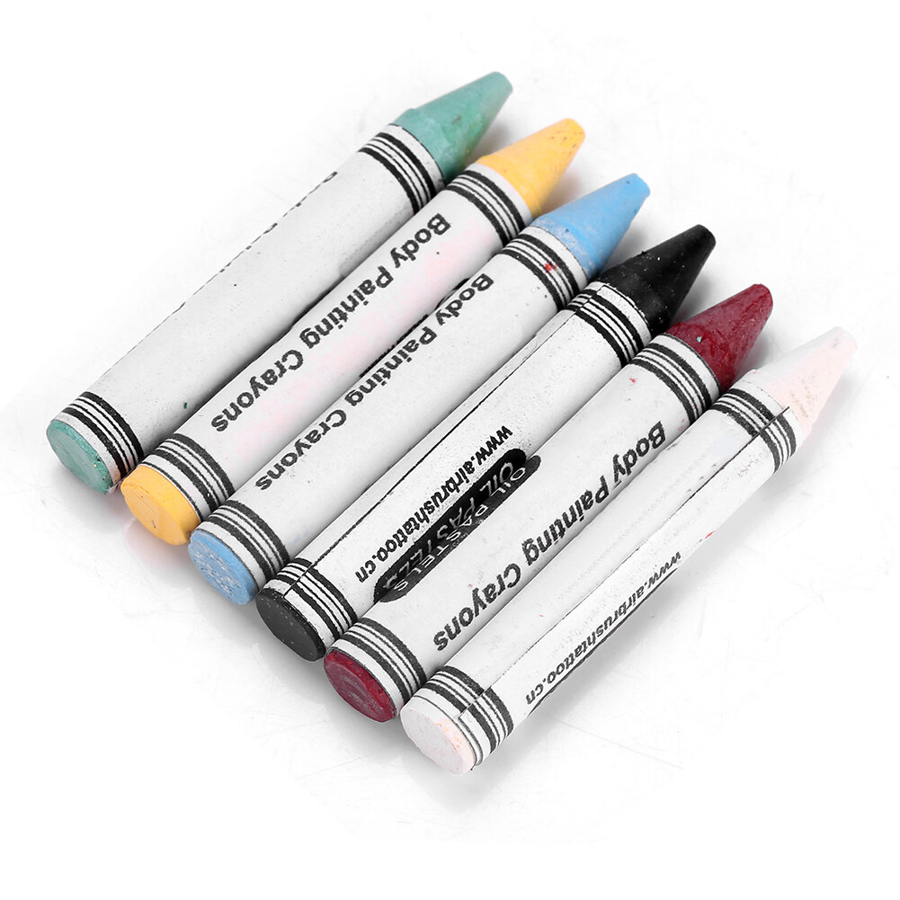 6 цветов неоновая краска для тела карандаш пигмент детей дети рисовать светящийся флуоресцентный футбол