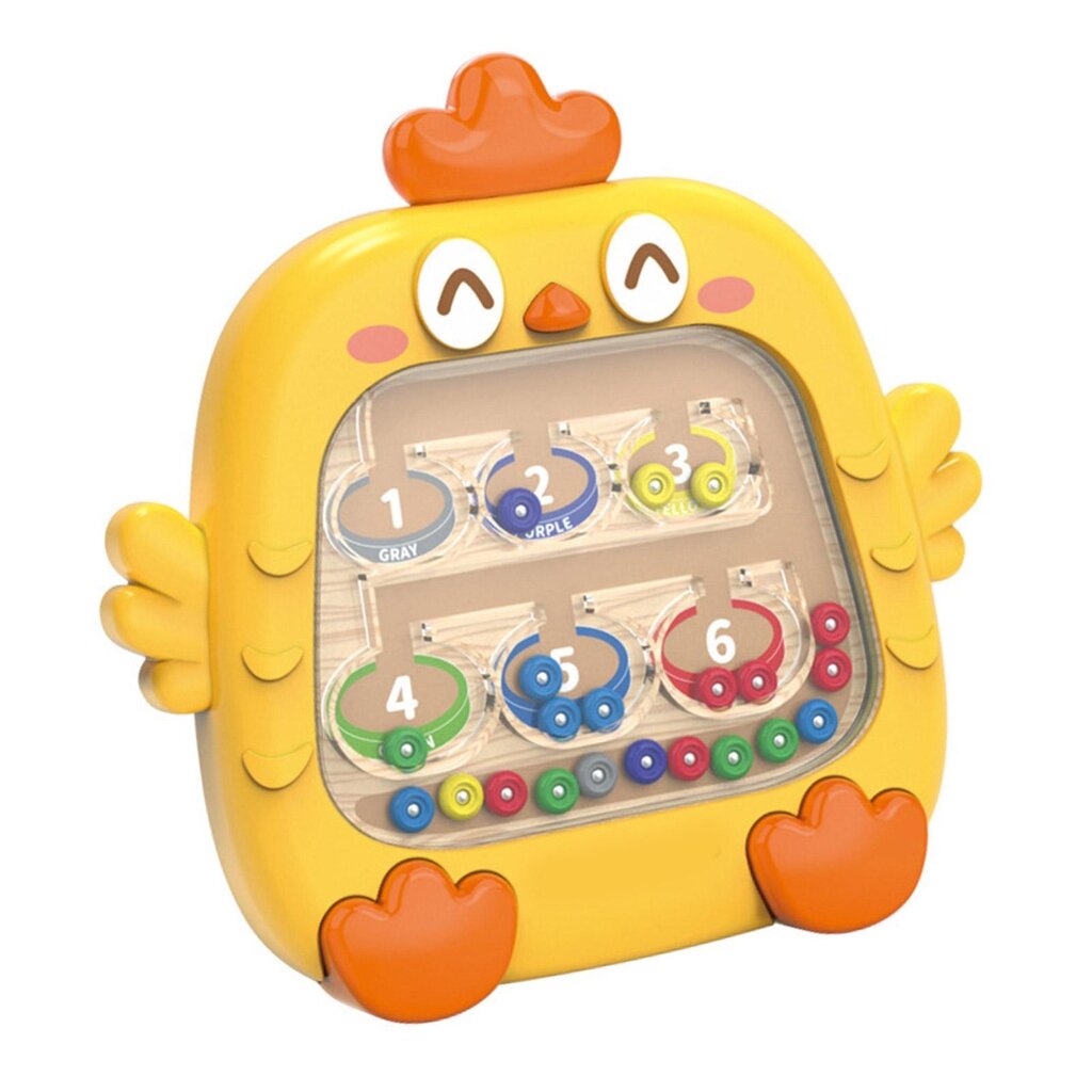 Детская развивающая доска для рисования магнитной ручкой "цыпленок" -желтый