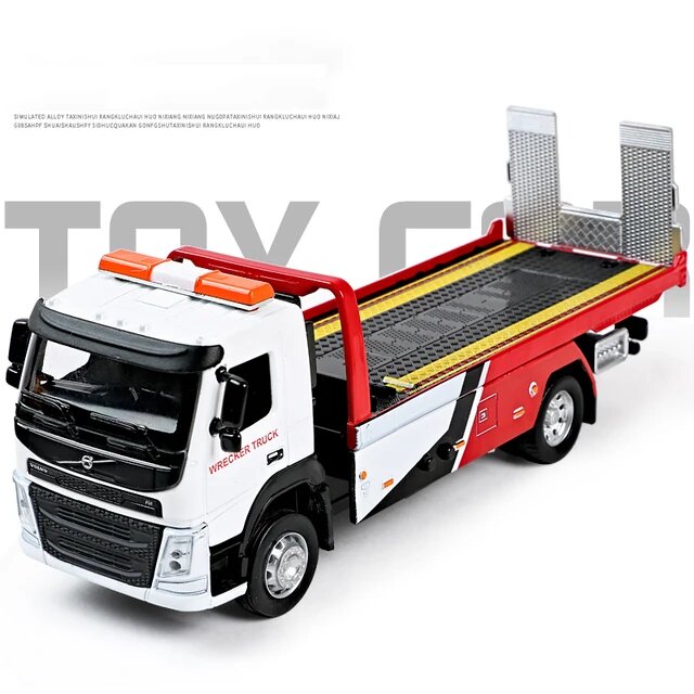 1:50 VOLVO VAN Тип литой модели прицепа, имитация детской звуковой и световой модели литой машинки, игрушечный грузовик для мальчиков