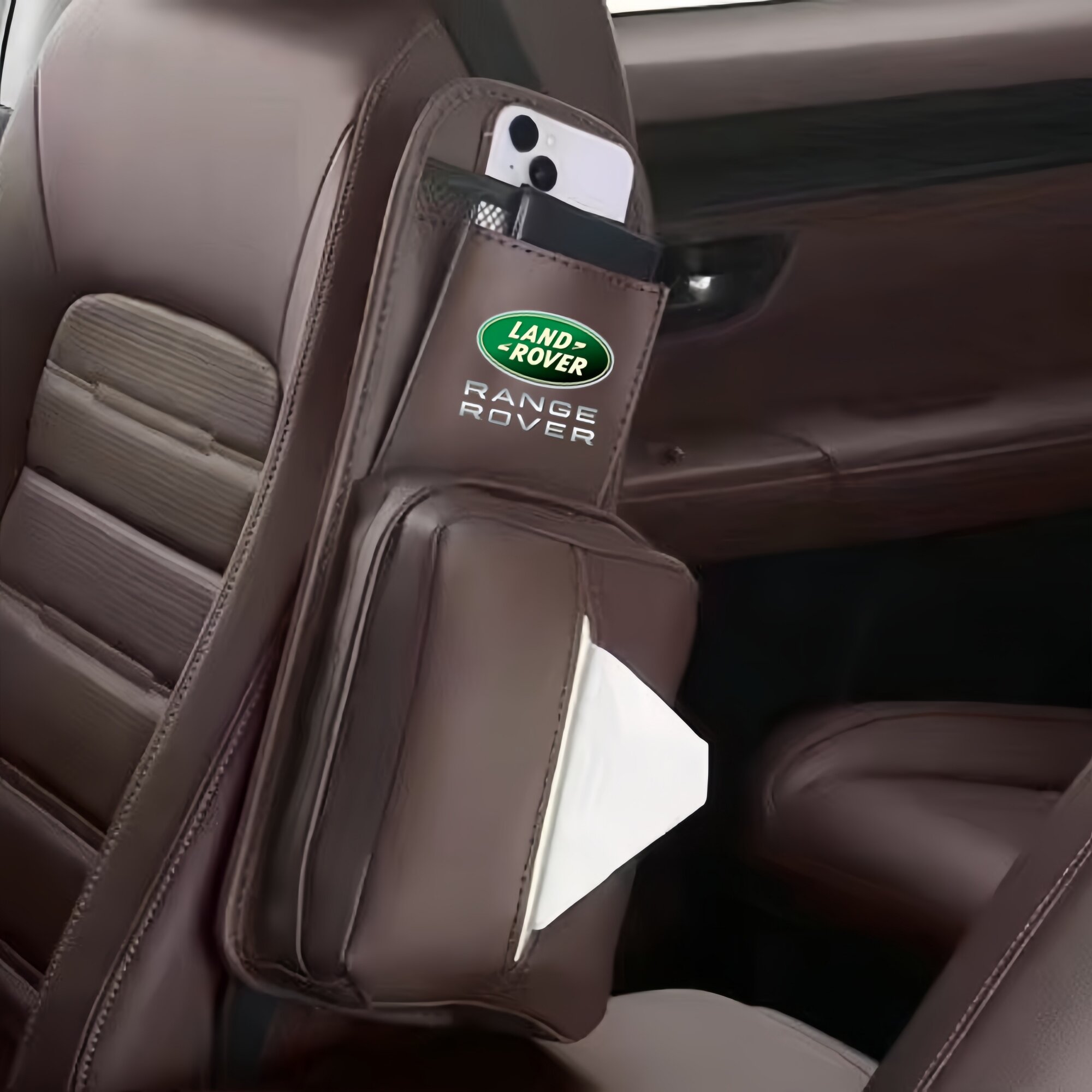 Сумка для хранения автомобильного сиденья Land Rover, многофункциональная, подвесная, коричневая, 1 шт.