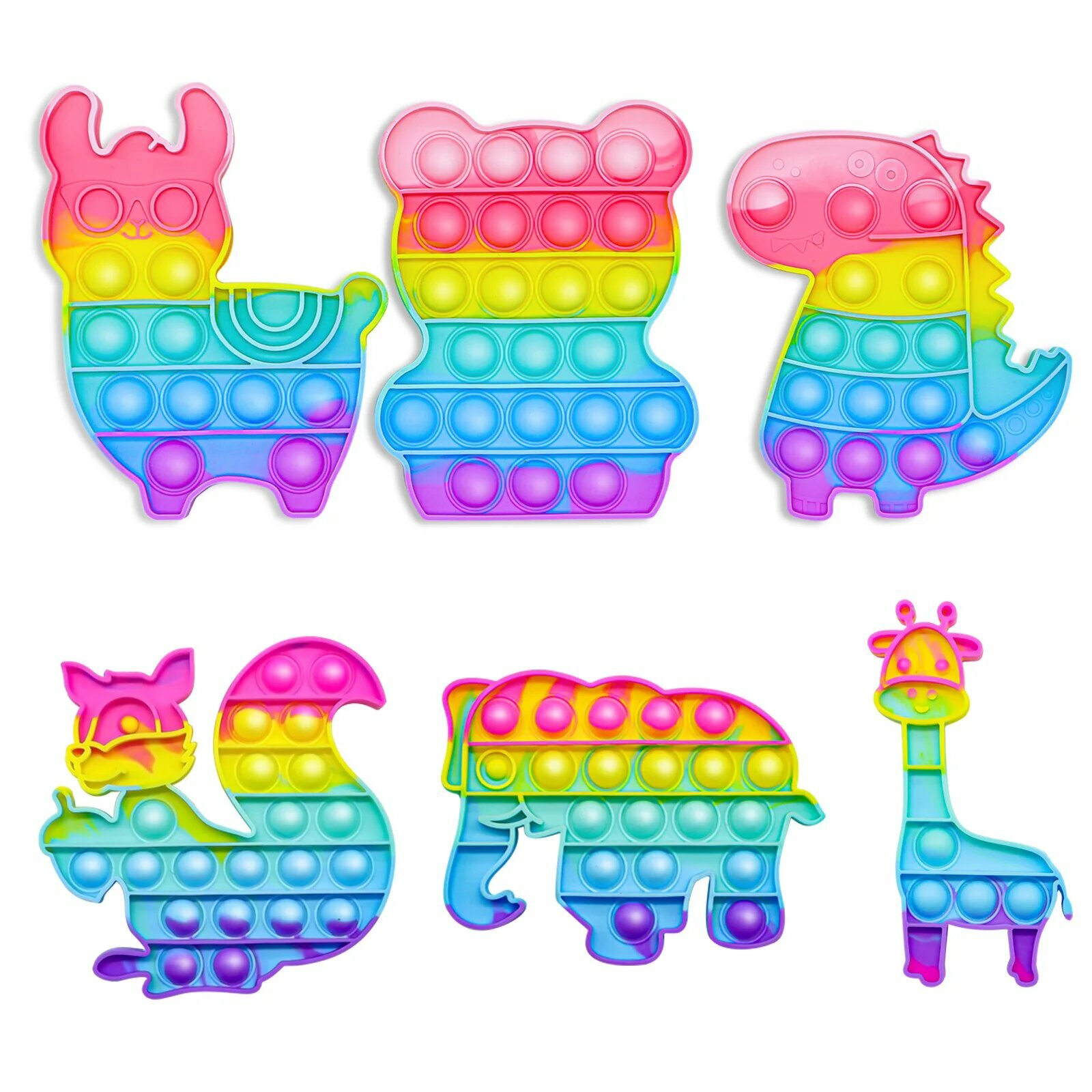 Rainbow Pop Push Bubble Fidget Toy D — фото 1