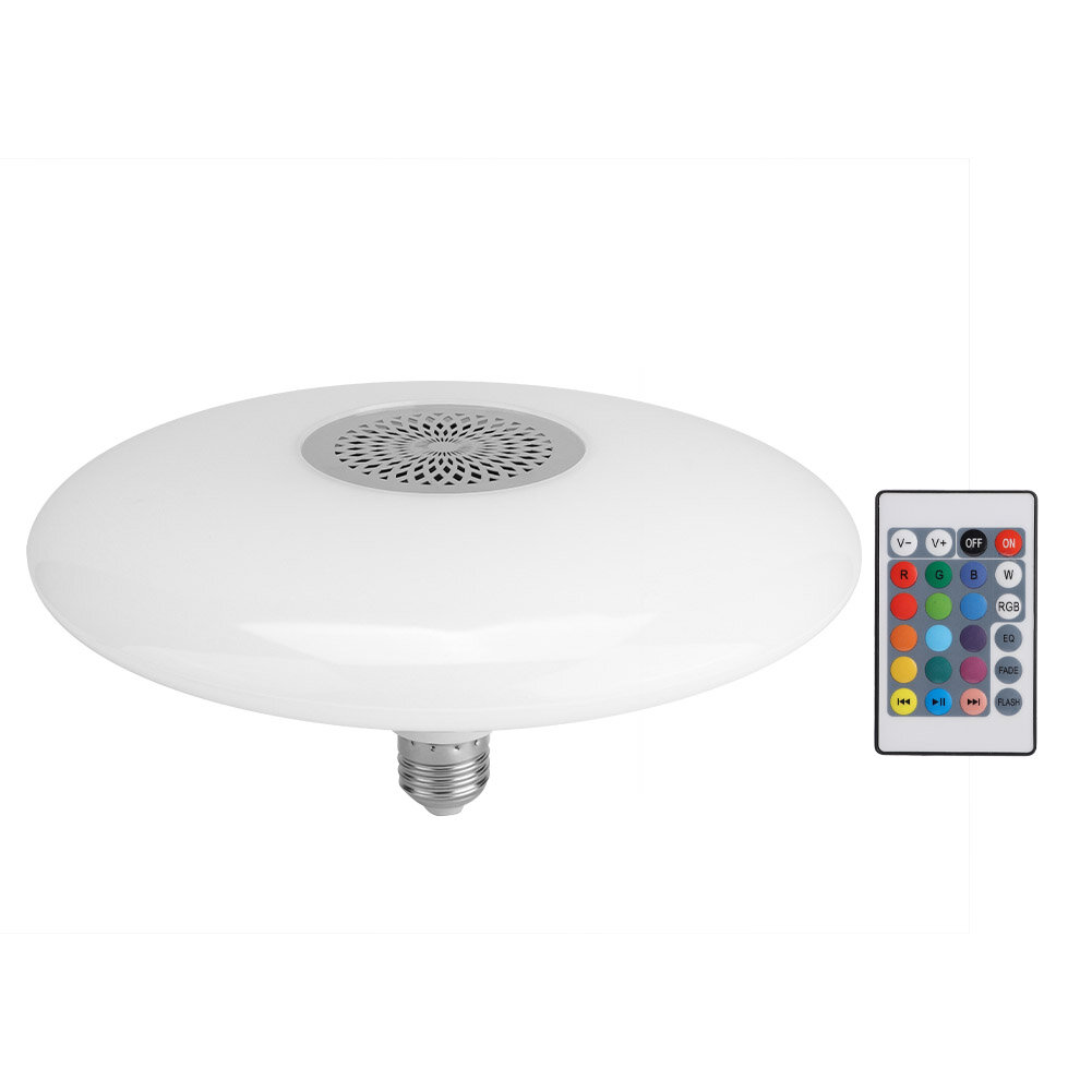 Светодиодная лампа 30 Вт E27 RGBW с дистанционным управлением, Bluetooth-плеером, AC85-260V