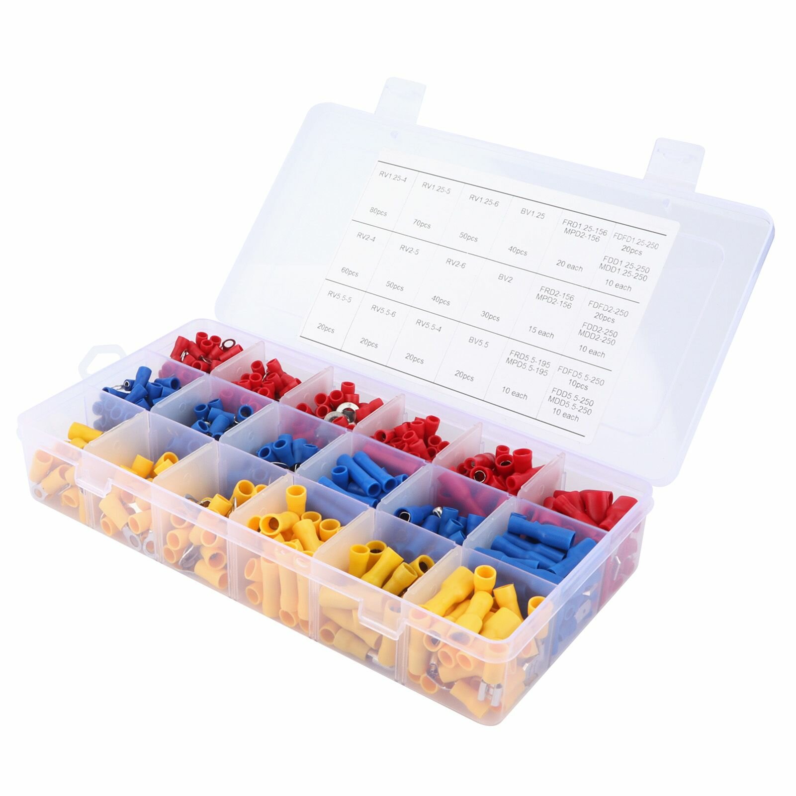 Комплект разъемов проводов 300 шт. с линейными щипцами различного размера для судового автомобильного применения