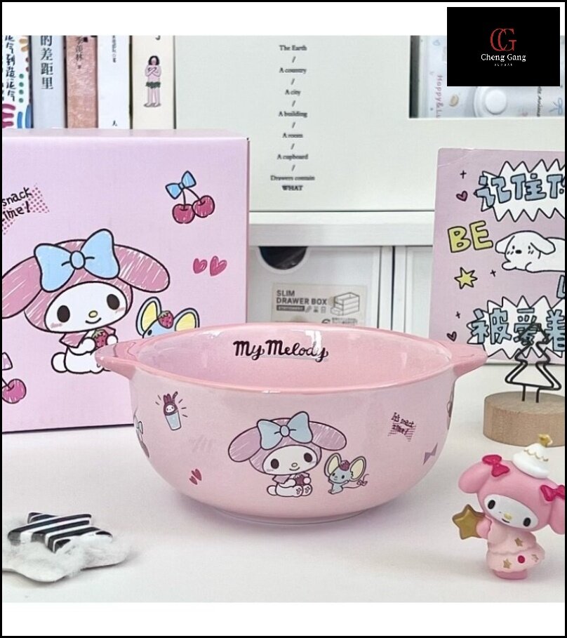 Эксклюзивная детская тарелка Sanrio для супа и риса Куломи выполнена из керамики
