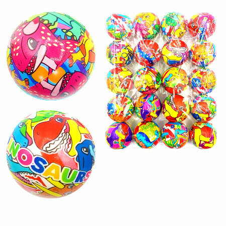 Мяч мягкий " KWELT " 4см, Динозавр, ПВХ, ассорти, количество: 20 штук