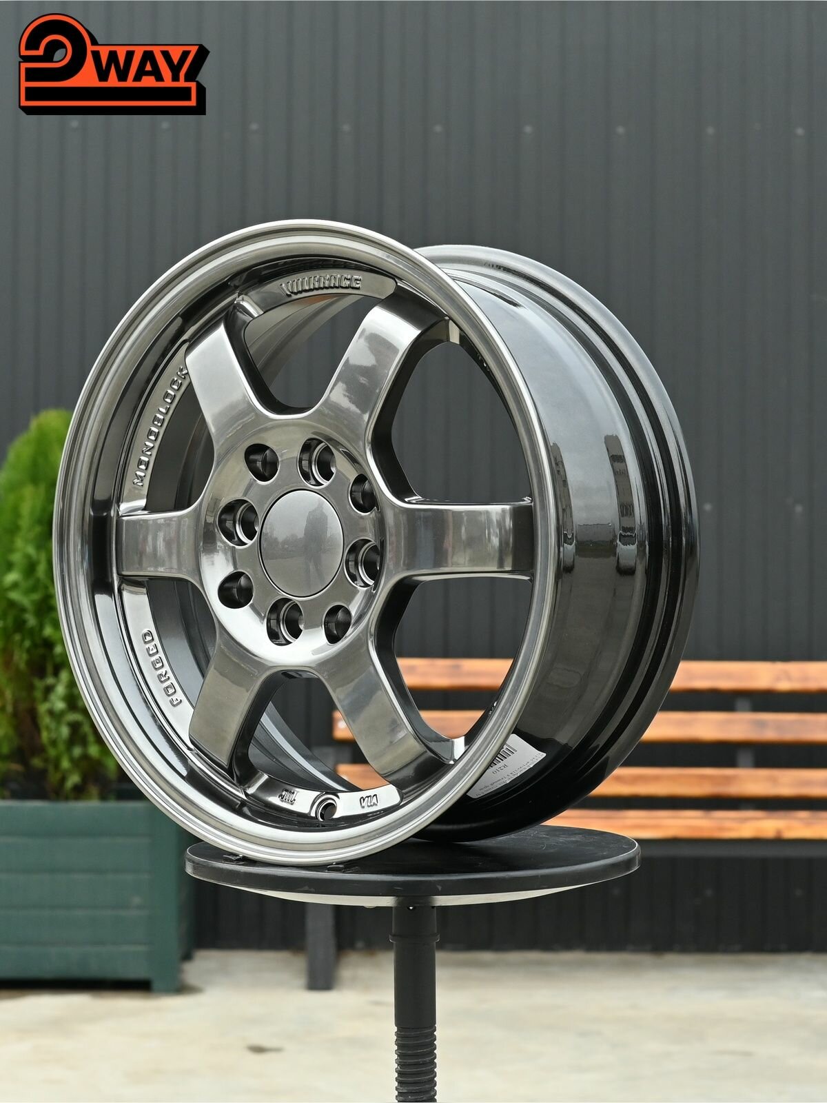 Литой диск Taigiro R14 Volk Racing TE37SL Стиль 5.5J ET35 4*100/114.3 Тёмный хром