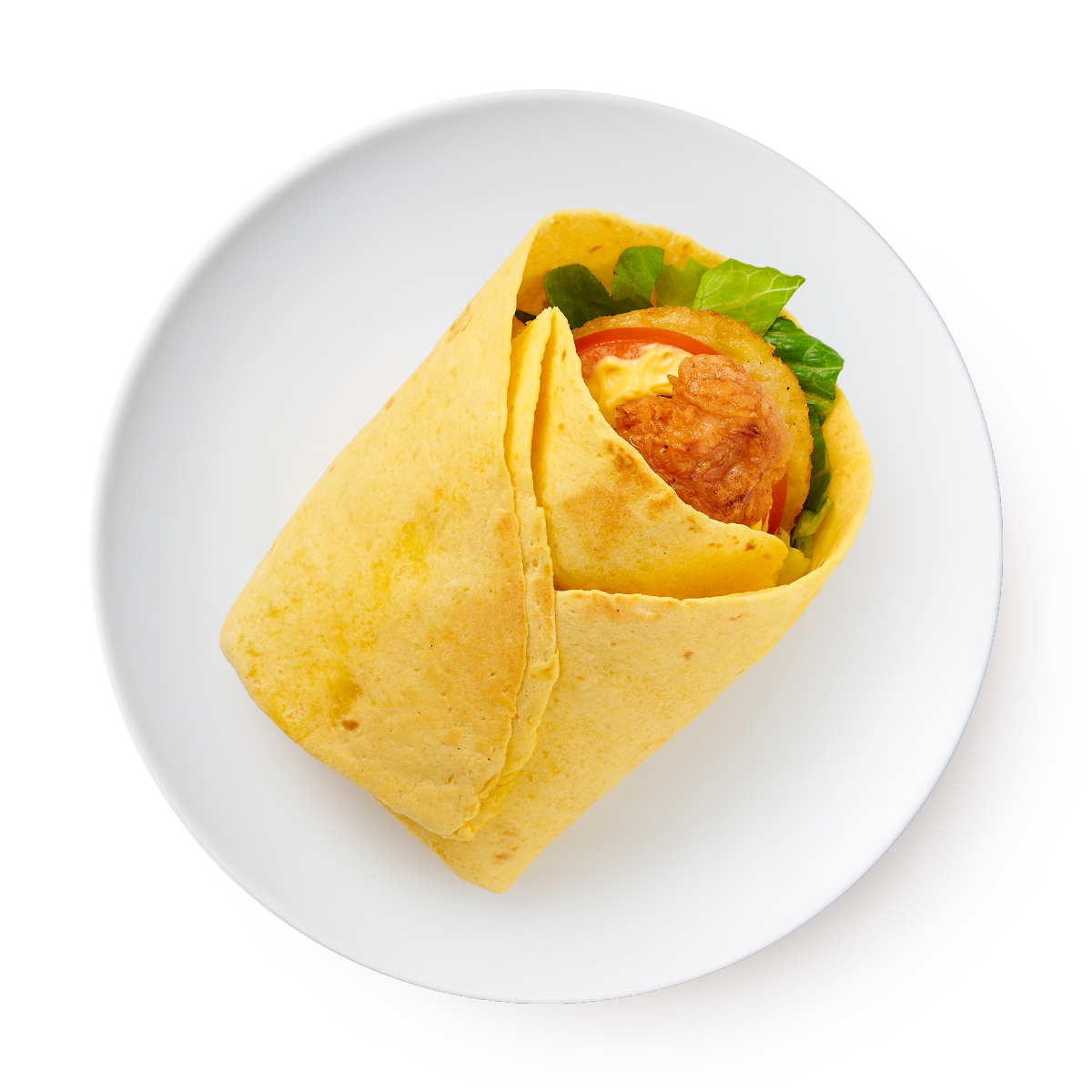 Тортилья с курицей и картофельным хашбрауном с сырным соусом Gastro Kitchen