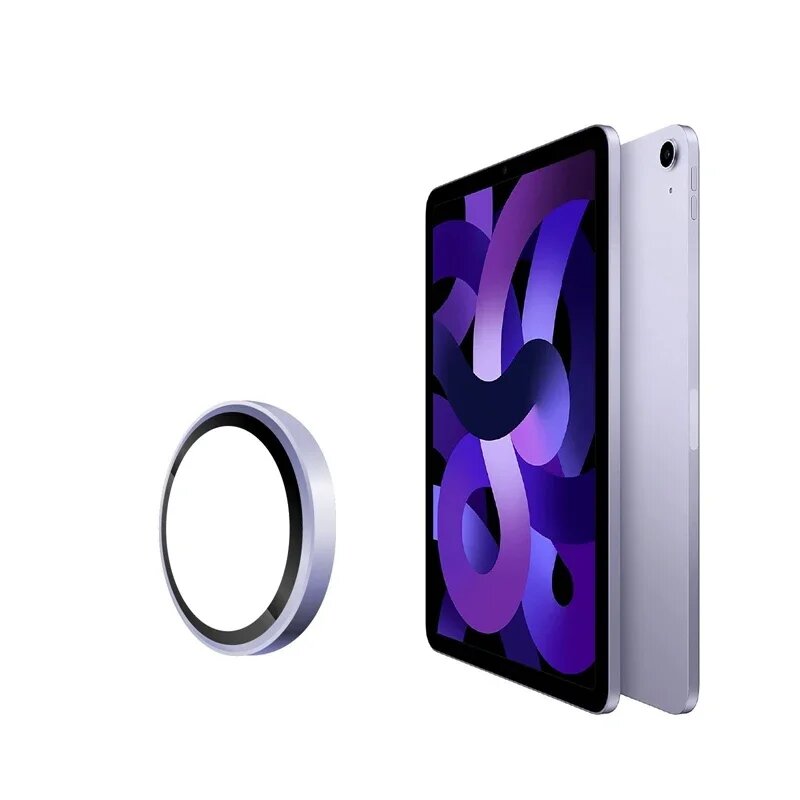 Защитное стекло + кольцо для камеры iPad Pro 13" 2024 Purple