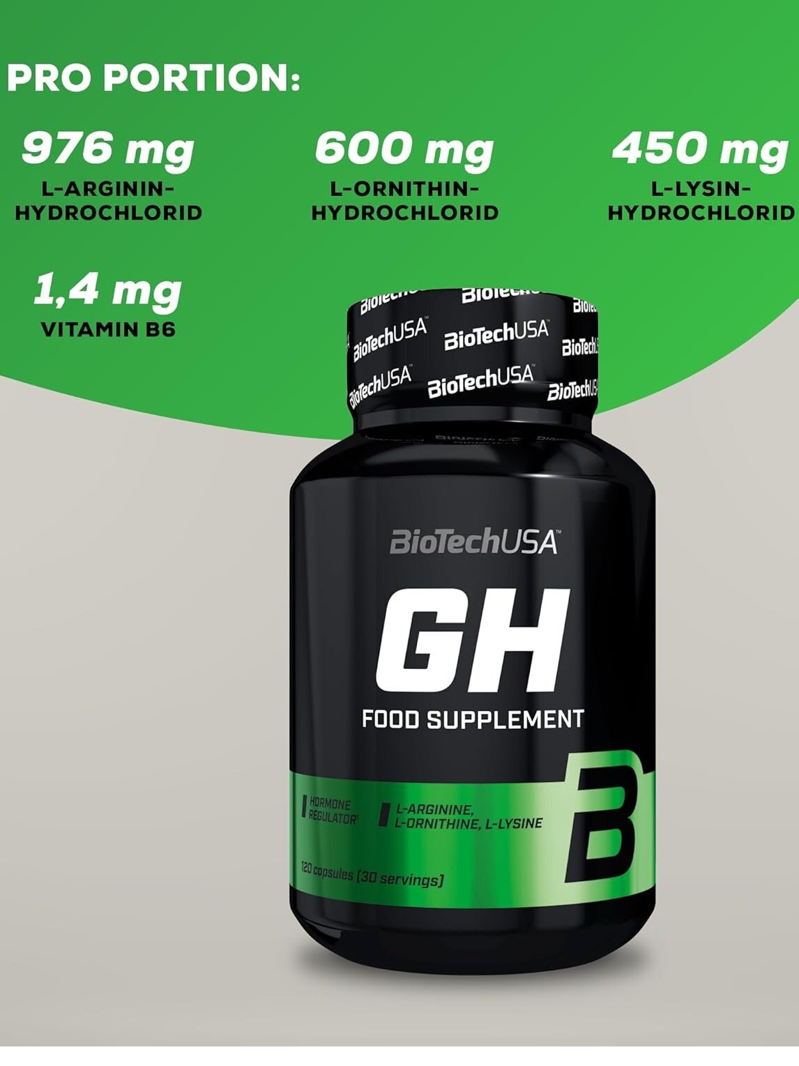Аминокислоты BioTechUSA GH 120 капсул — фото 1