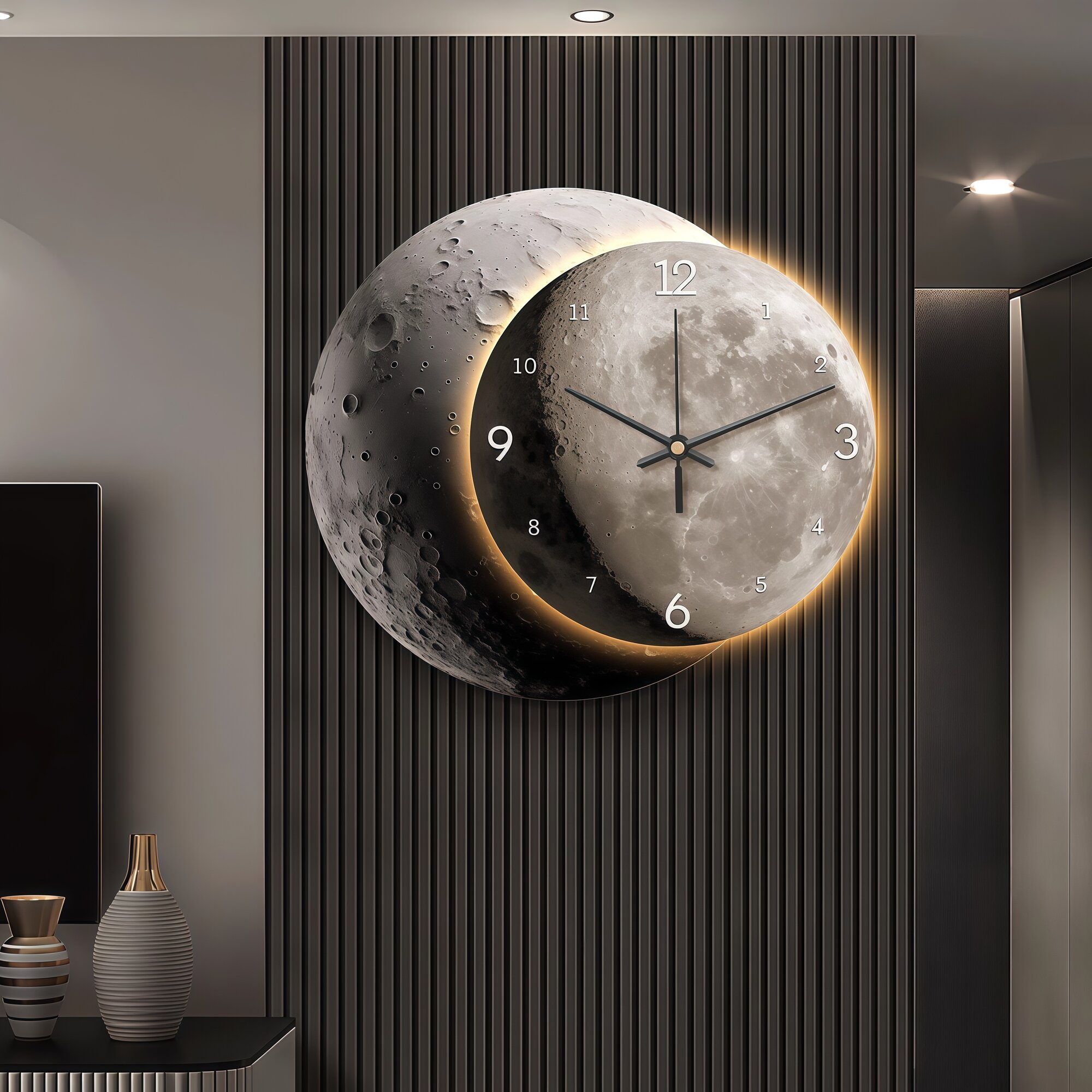 Настенные часы "Планета", источник питания: угольные батареи AA, диаметр 50 cm，Первая картинка