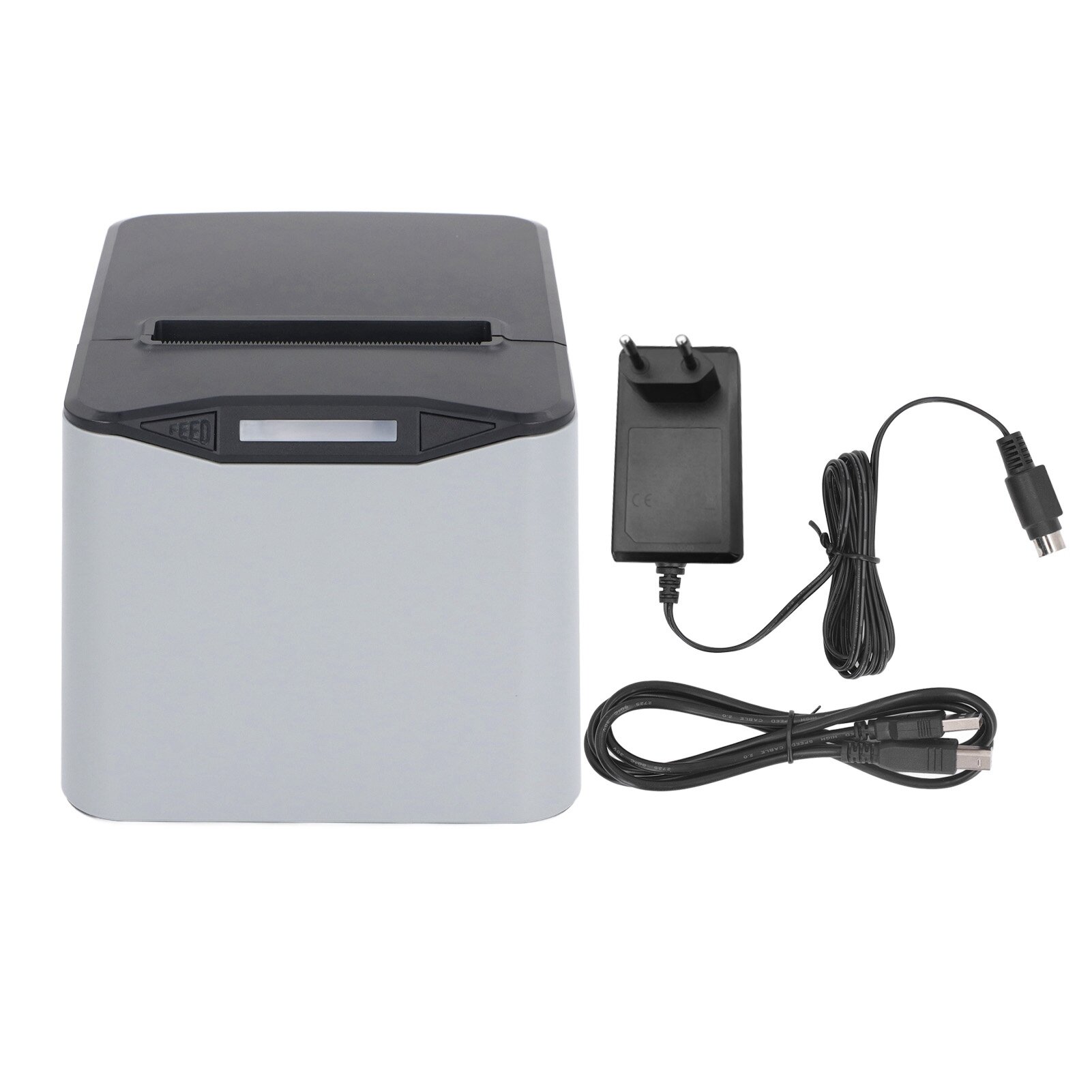 Термопринтер чеков 80 мм, USB-порт, сетевая скорость 300 мм/с, поддержка этикеток для денежных ящиков, автоматический резак, вилка 100–240 В (европейский стандарт).