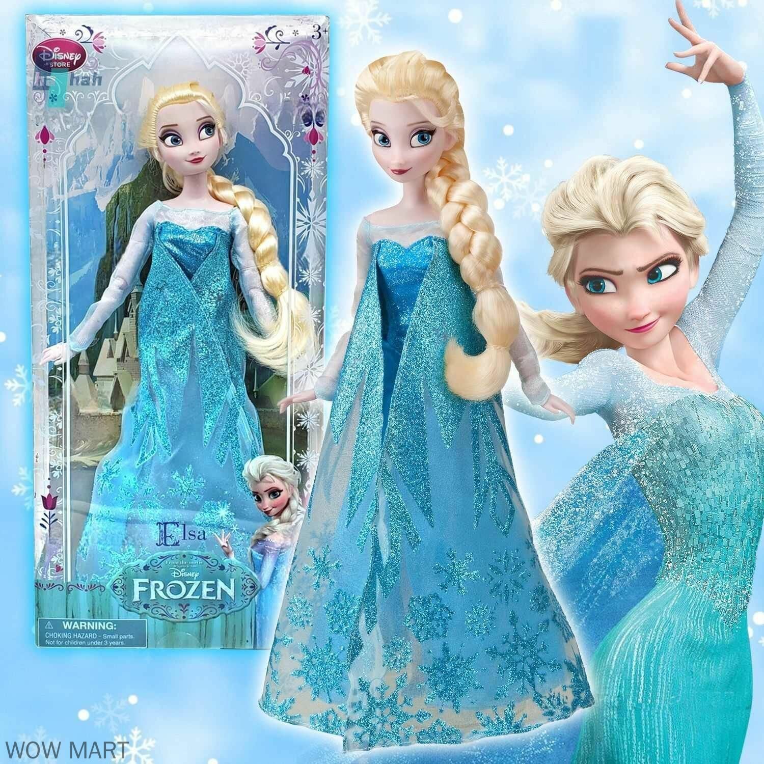 Кукла Эльза Холодное сердце, шарнирная в блестящем синем платье, Disney Store выпуск 2013-DKD-CJ0830