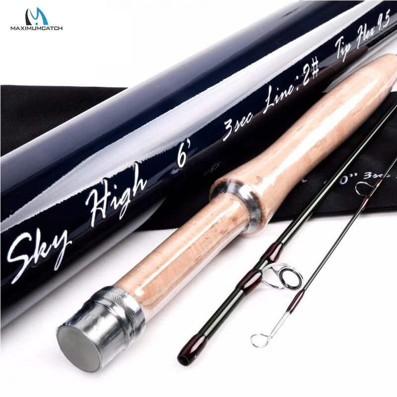 MAXIMUMCATCH Skyhigh Углеродная нахлыстовая удочка 6-10 футов 2-8wt 7.6FT 3WT 4PC