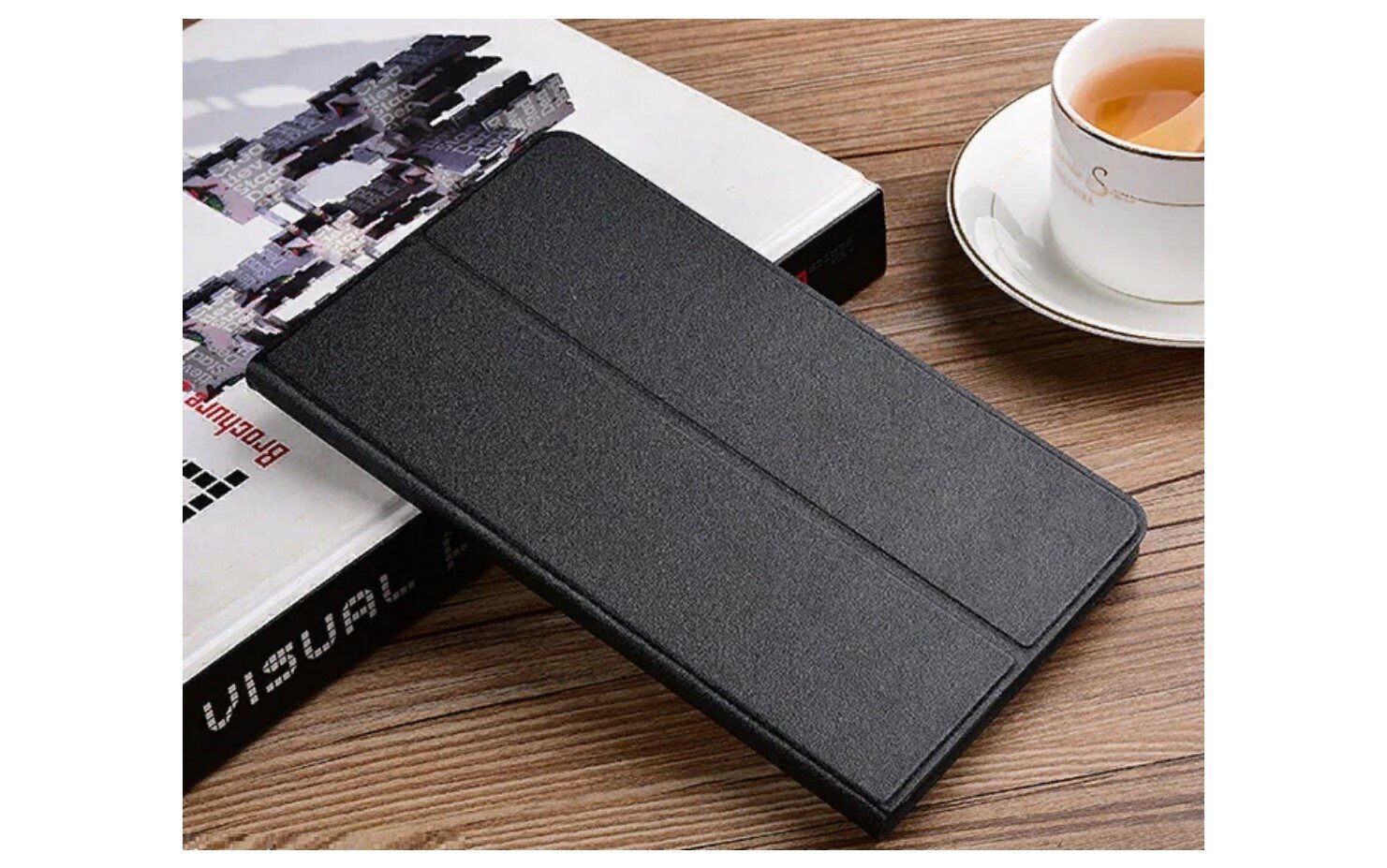 Чехол-книжка для Xiaomi Mi Pad 4 Plus водоотталкивающий с мульти-подставкой на жесткой металлической основе черный