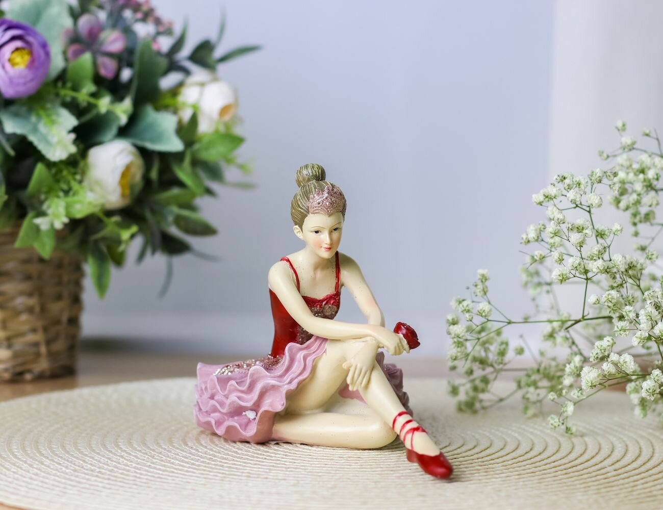 Статуэтка балерина розелла (сидящая), полистоун, 18 см, Edelman 1082173-1